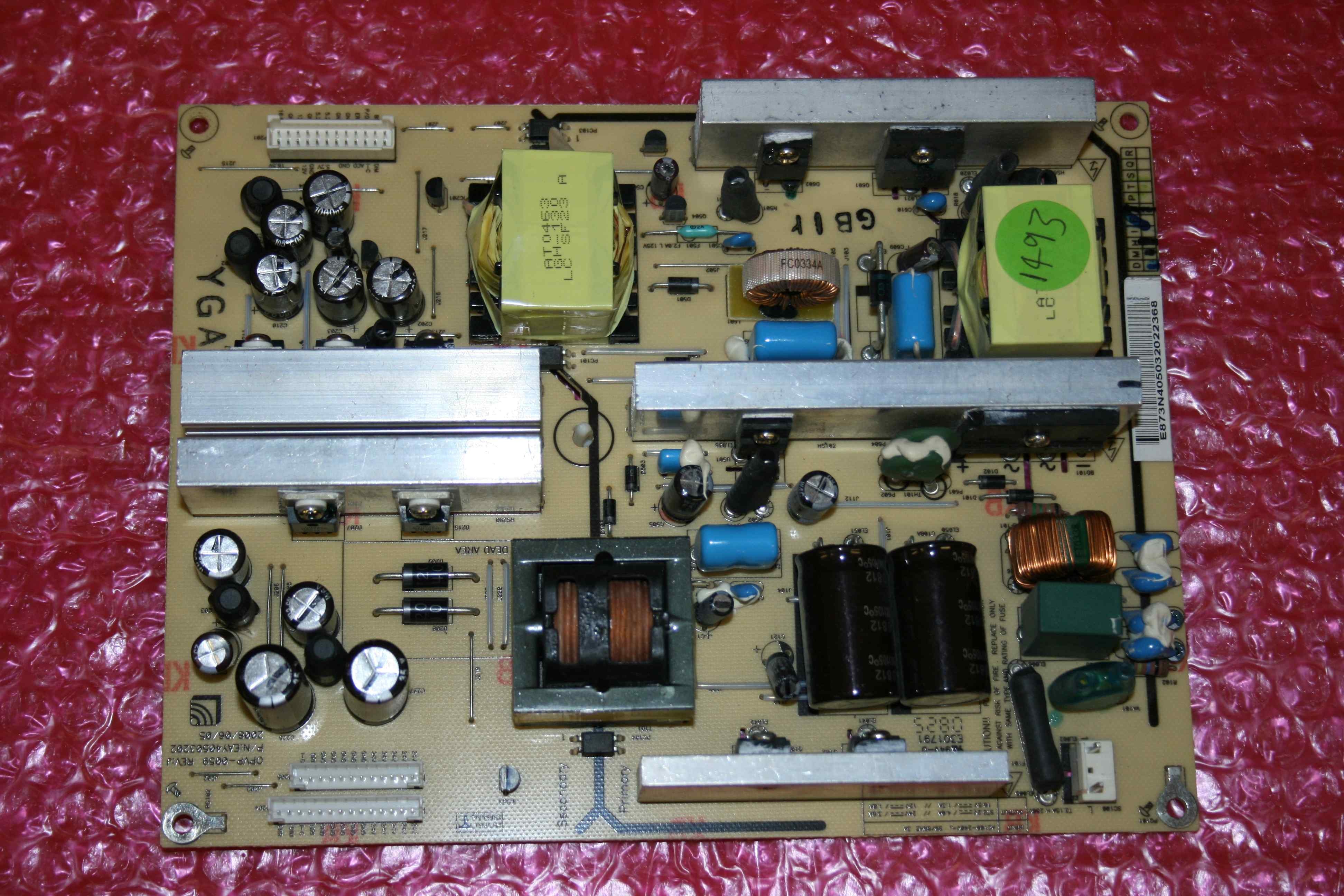 LG - PSU - OPVP-0059 REV:J, EAY40503202, 26LG4000, OPVP0059REVJ lcd-tv ...