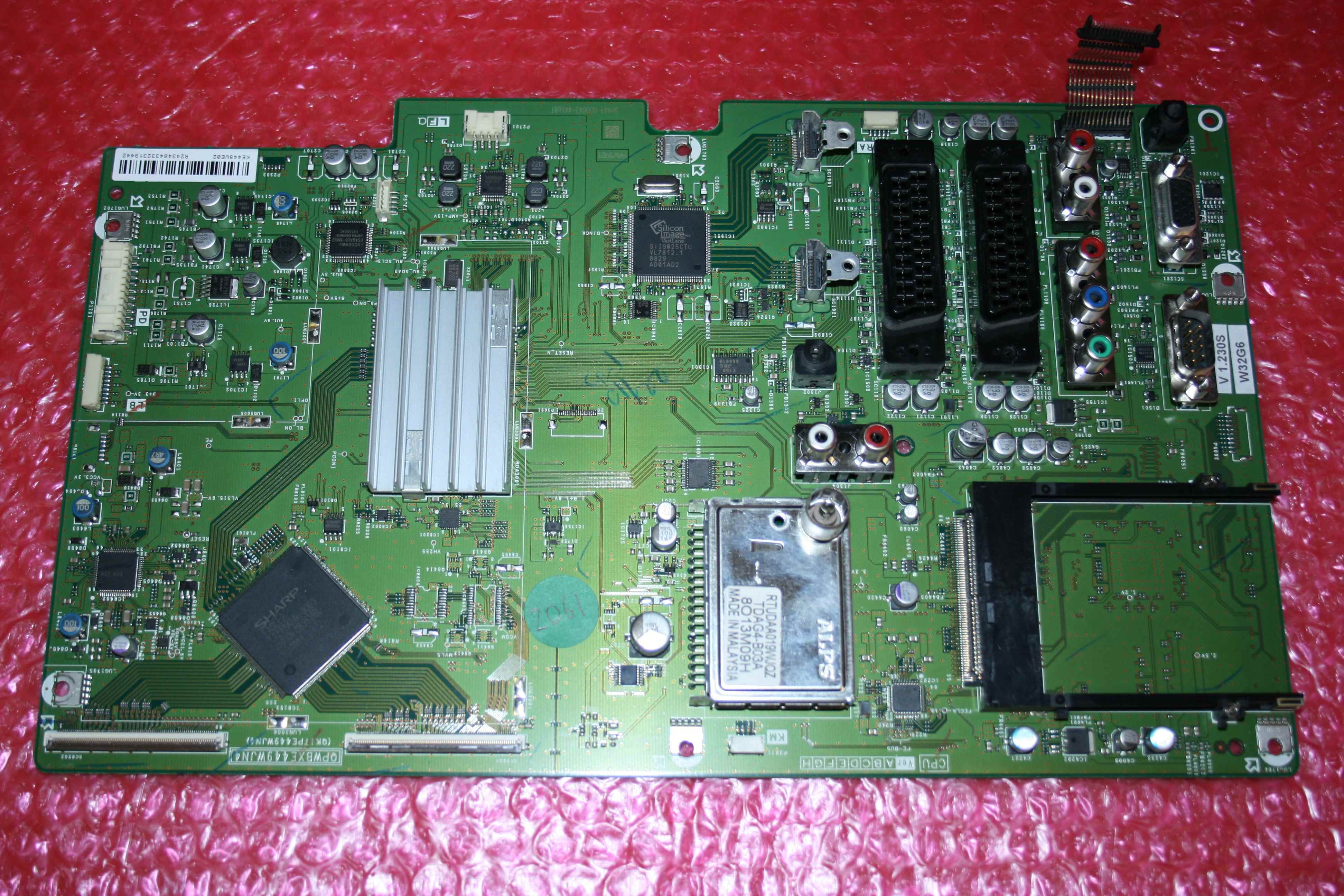 SHARP - MAIN PCB - KE449WE02, QPWBXE449WJN4, V 1.230S lcd-tv-parts.com