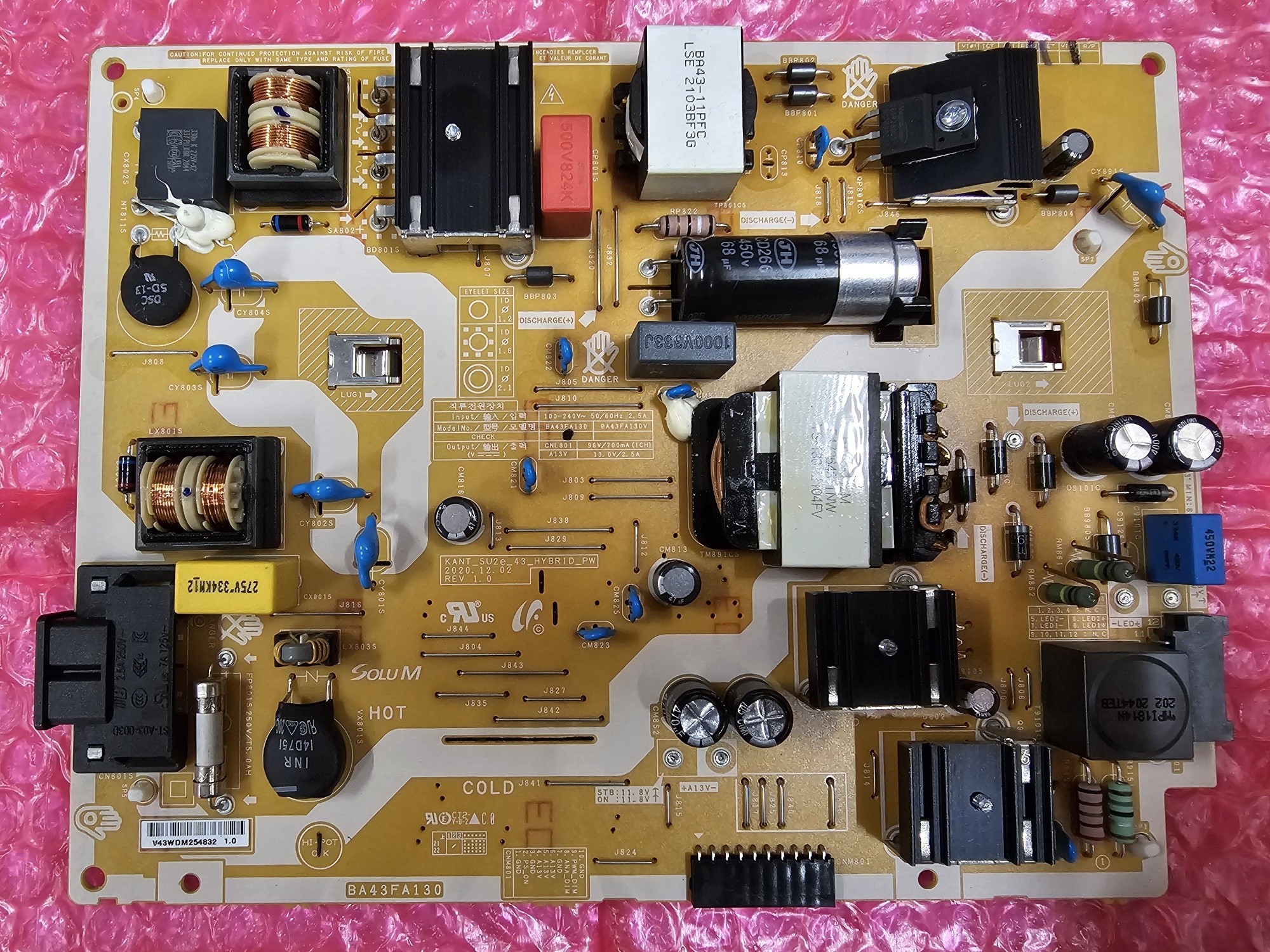 SAMSUNG UE43AU7100K POWER / PSU BOARD - BA43FA130 - Parts lcd-tv-parts.com