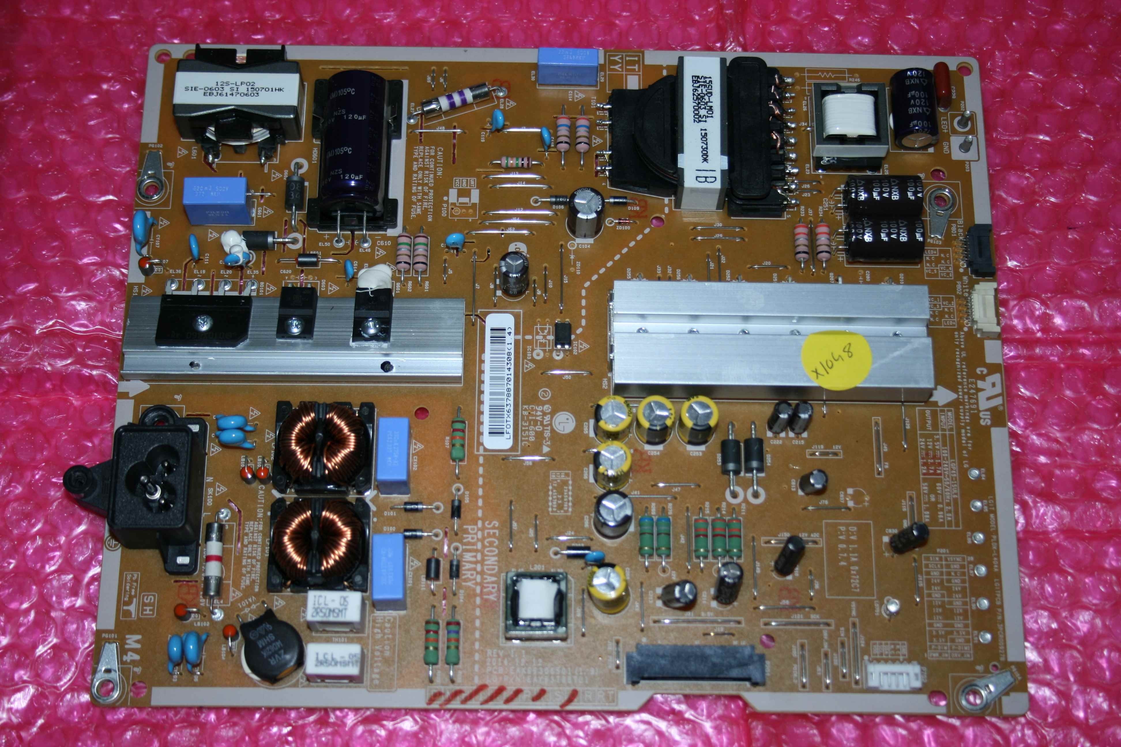 LG - 49UF850V-ZB, POWER, PSU PCB, EAY63788701, EAX66306501, 49UF850VZB ...