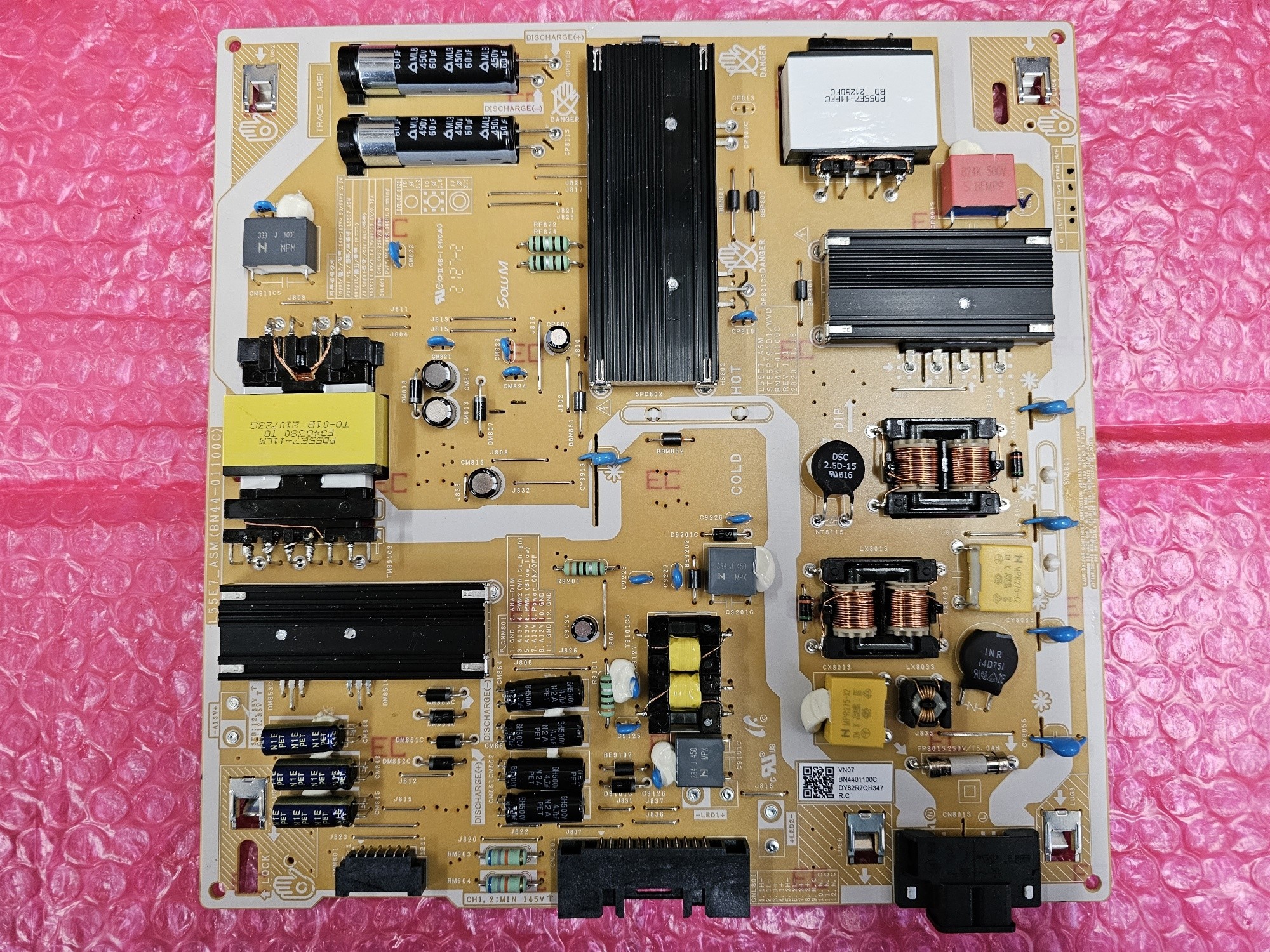 SAMSUNG QE50Q60AAUXXU POWER / PSU BOARD - BN44-01100C, BN4401100C lcd ...